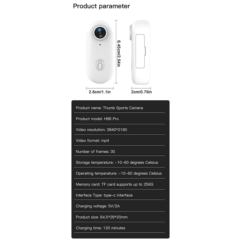 4K Action Camera Portable Bicycle For Camera Mini Video Digital Body P ...